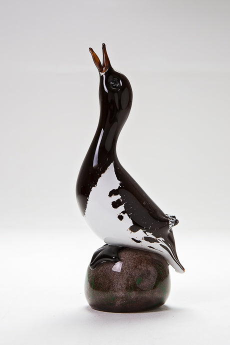 Hand crafted glass Guillemot by Langham Glass, Norfolk