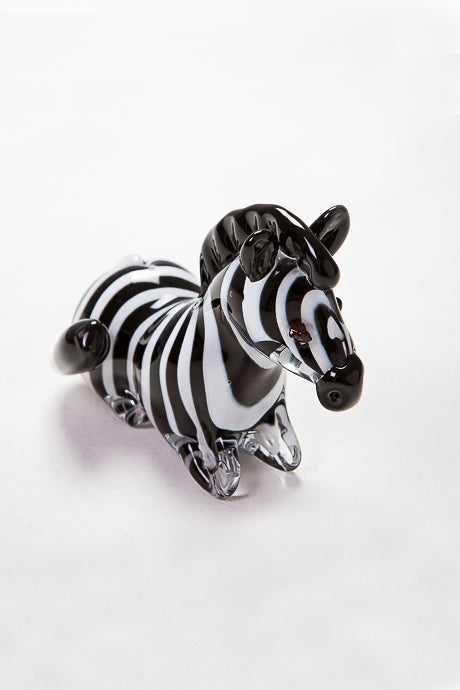 Hand Blown Glass Zebra by Langham Glass, Norfolk